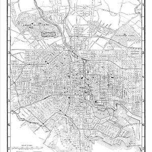Baltimore Map : Vintage Baltimore Map Print Circa 1891 Baltimore ...