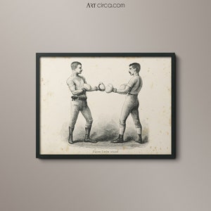Boxing Art - Vintage Boxing Poster - Vintage Sports Art - Man Cave ...