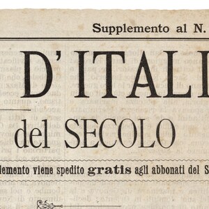 Vintage Italian Newspaper : Genova - Vintage Newspaper Art - Vintage ...