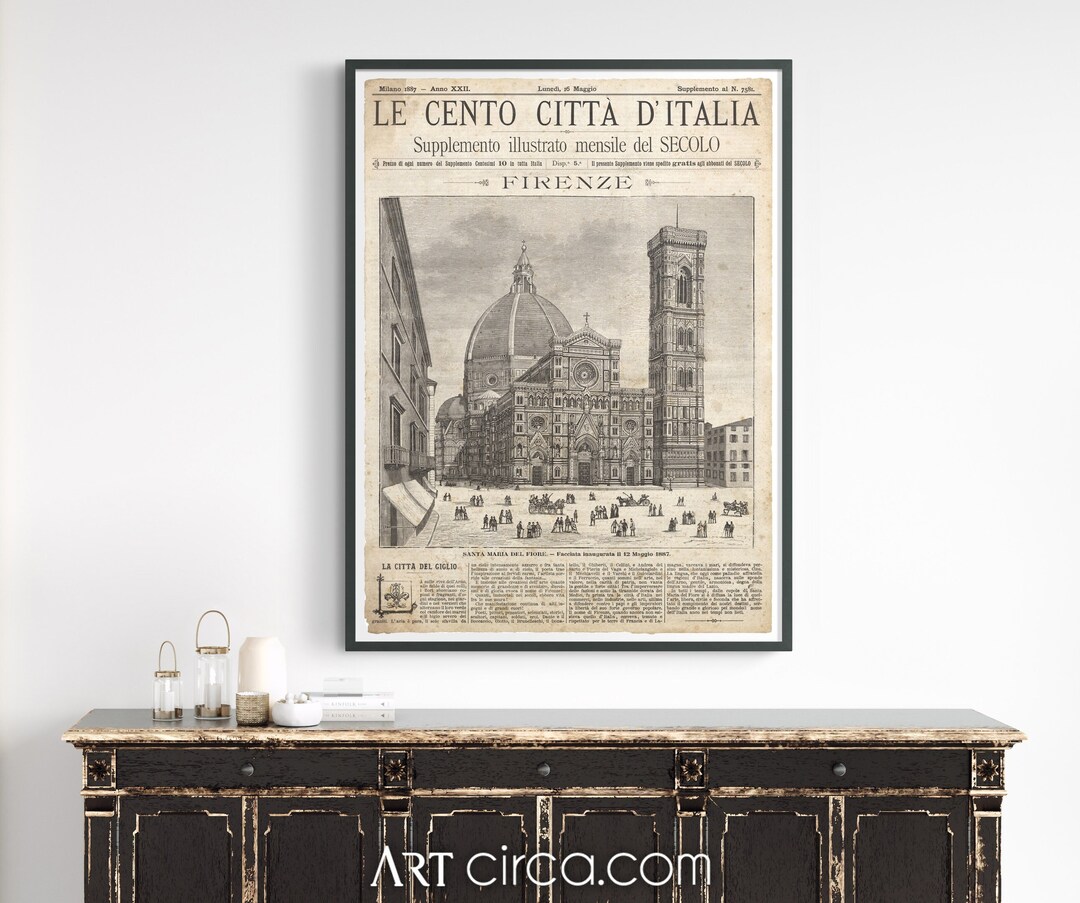 Vintage Italian Newspaper : Firenze Full Cover - Vintage Italian ...