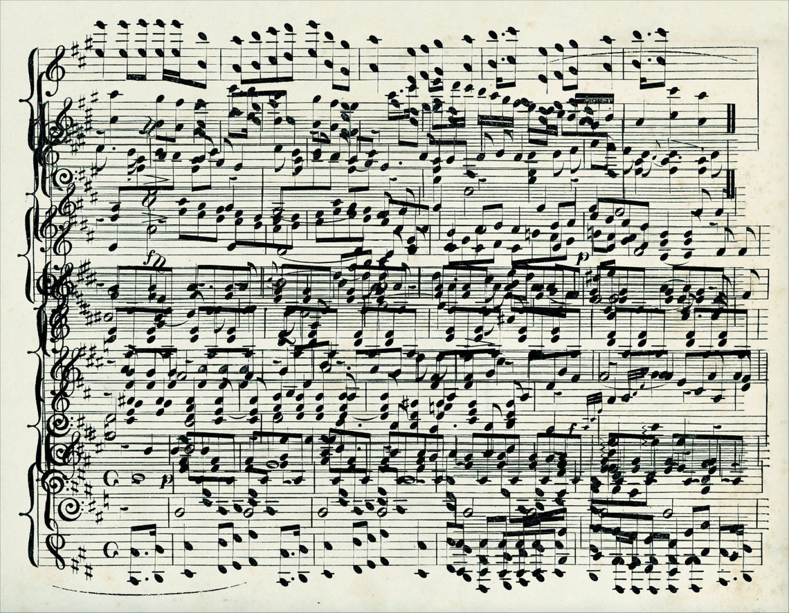 Sheet Music Art : Vintage 1800s Tribute to Music Sheet Music - Etsy