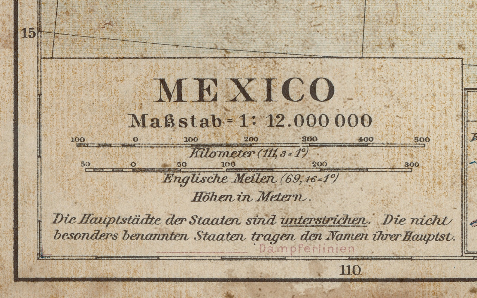 Mexico Map : Old Mexico Vintage Mexico Map Print Large | Etsy