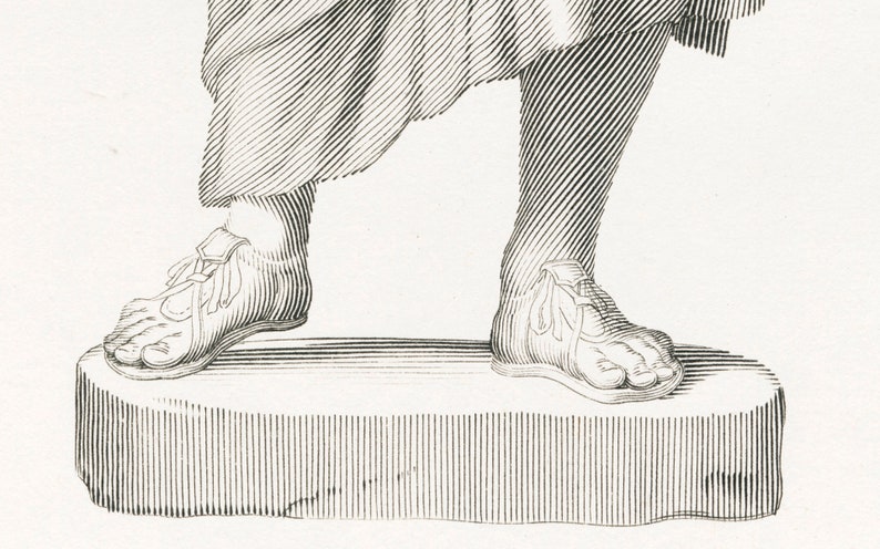 Statue Engraving Art 2 : 17th C. Parisian Art Figure Art | Etsy