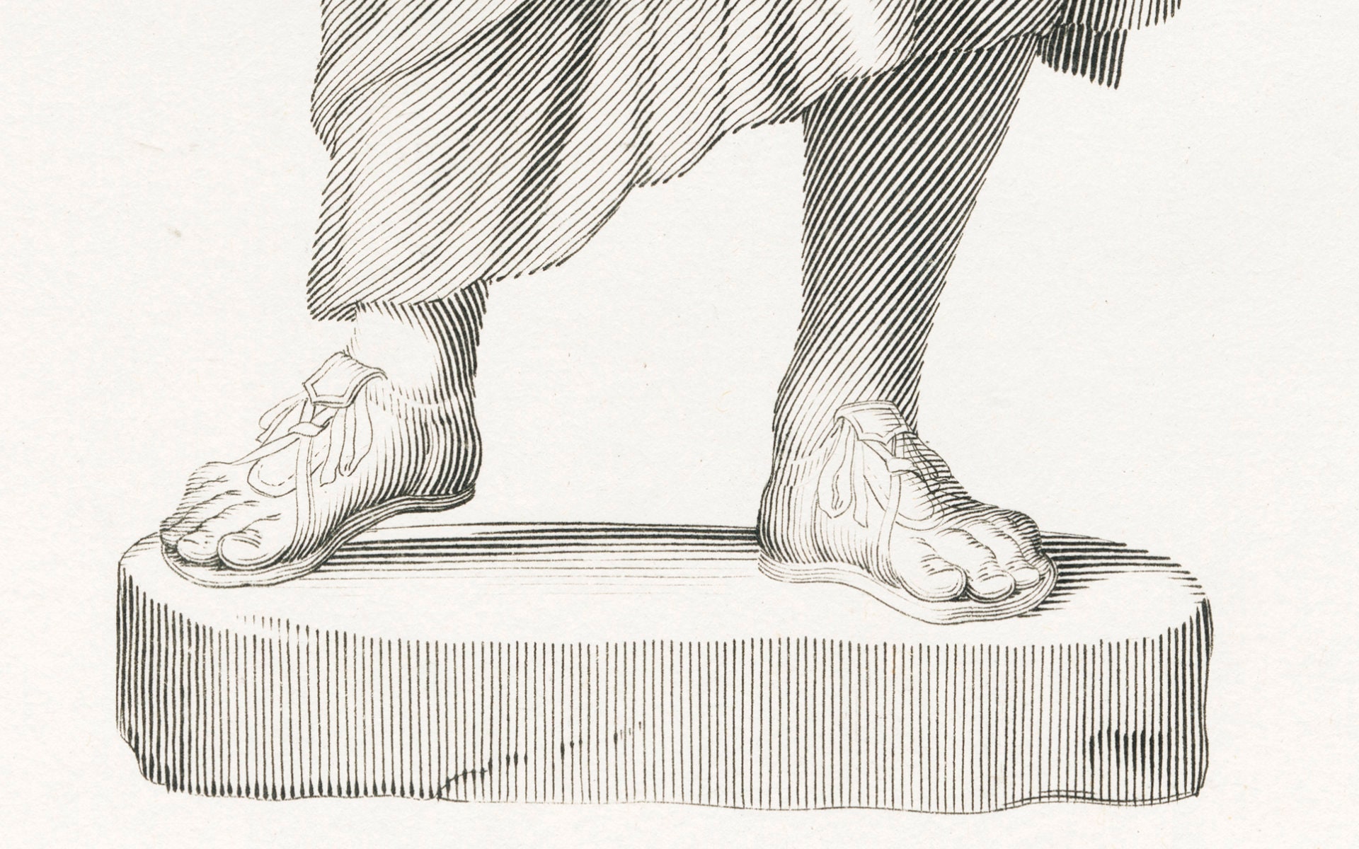 Statue Engraving Art 2 : 17th C. Parisian Art Figure Art | Etsy