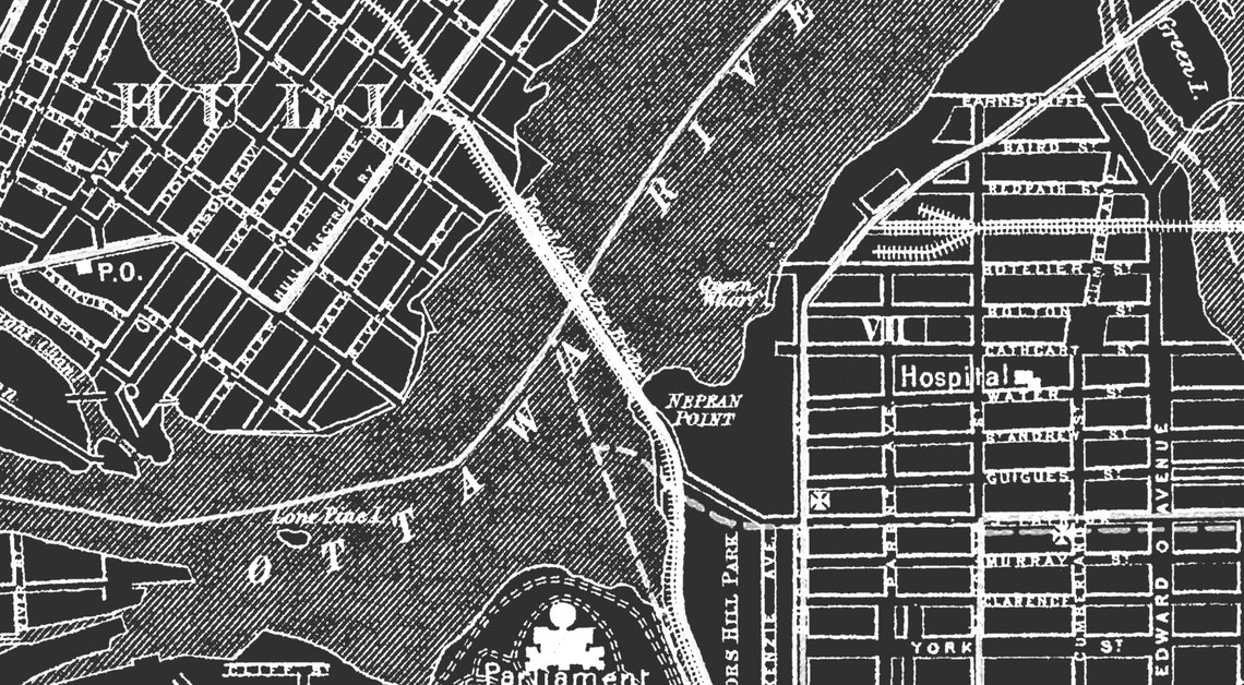 Ottawa Map : Vintage Ottawa Map Print Circa 1915 Ottawa | Etsy
