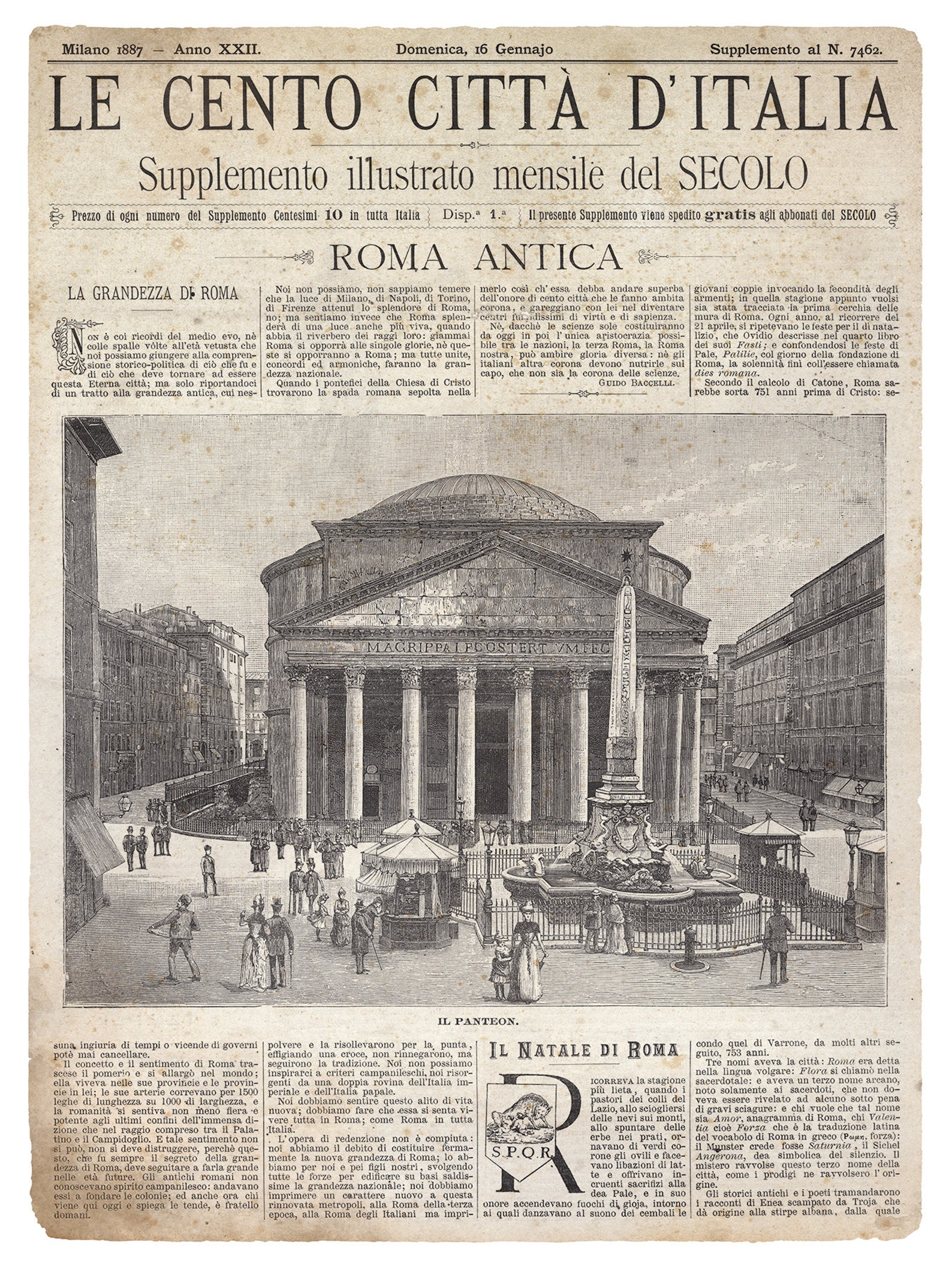 Vintage Italian Newspaper : Vintage Italian Newspaper Roma Antica Full ...
