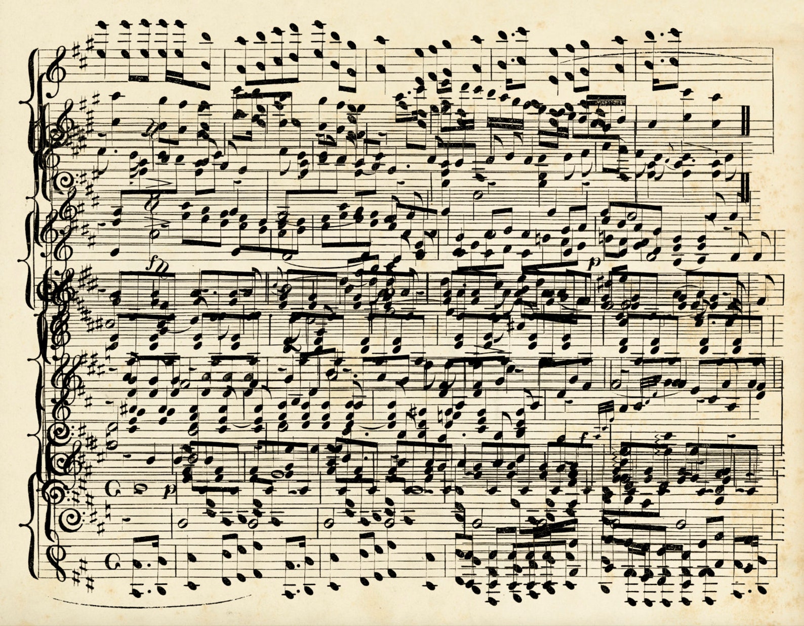 Sheet Music Art : Vintage 1800s Tribute to Music Sheet Music Art Print ...