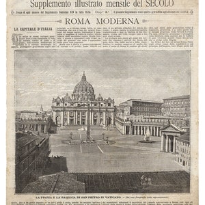 Vintage Italian Newspaper : Roma Moderna Full Cover 1 - Vintage ...
