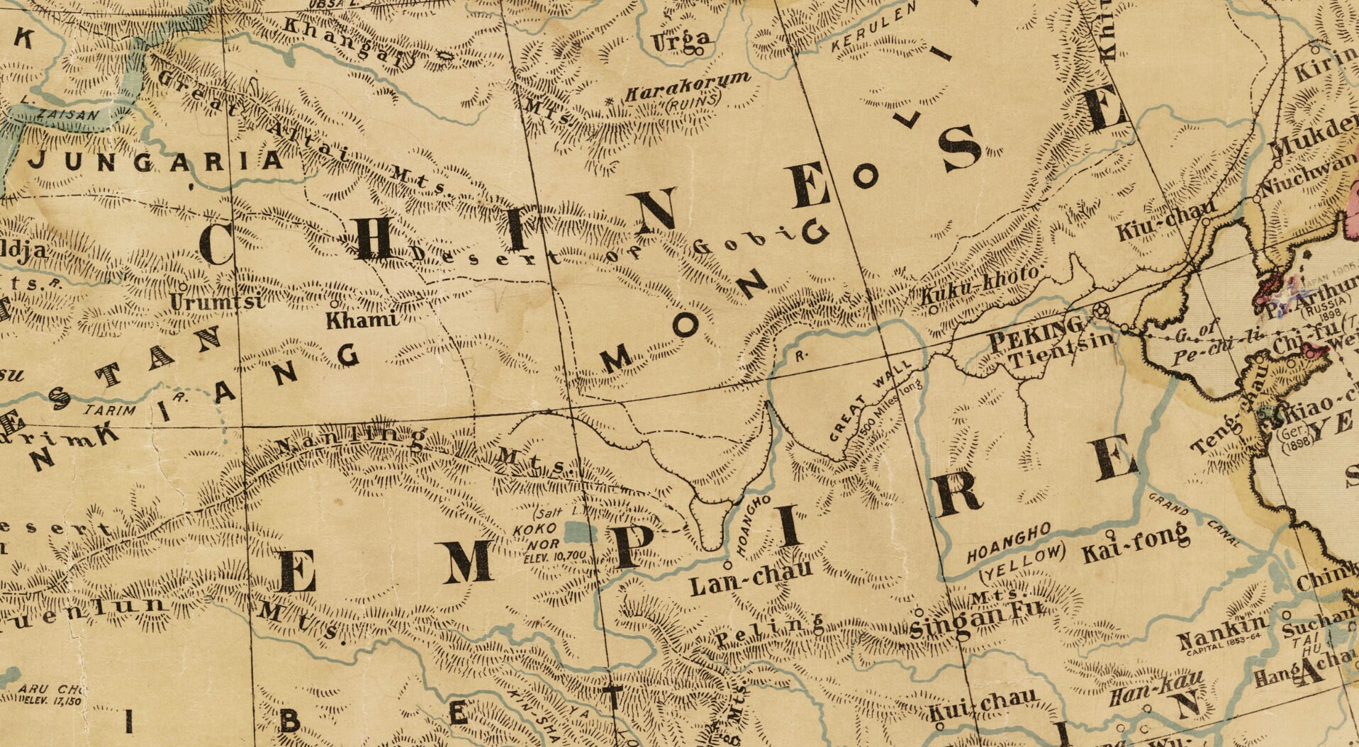 Asia Map Print : Vintage Asia Map - Old Asia Map - Large Asia Map ...