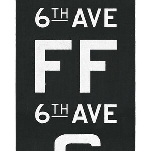 Subway Sign : New York Subway Sign Art F Train Print Poster - Vintage ...
