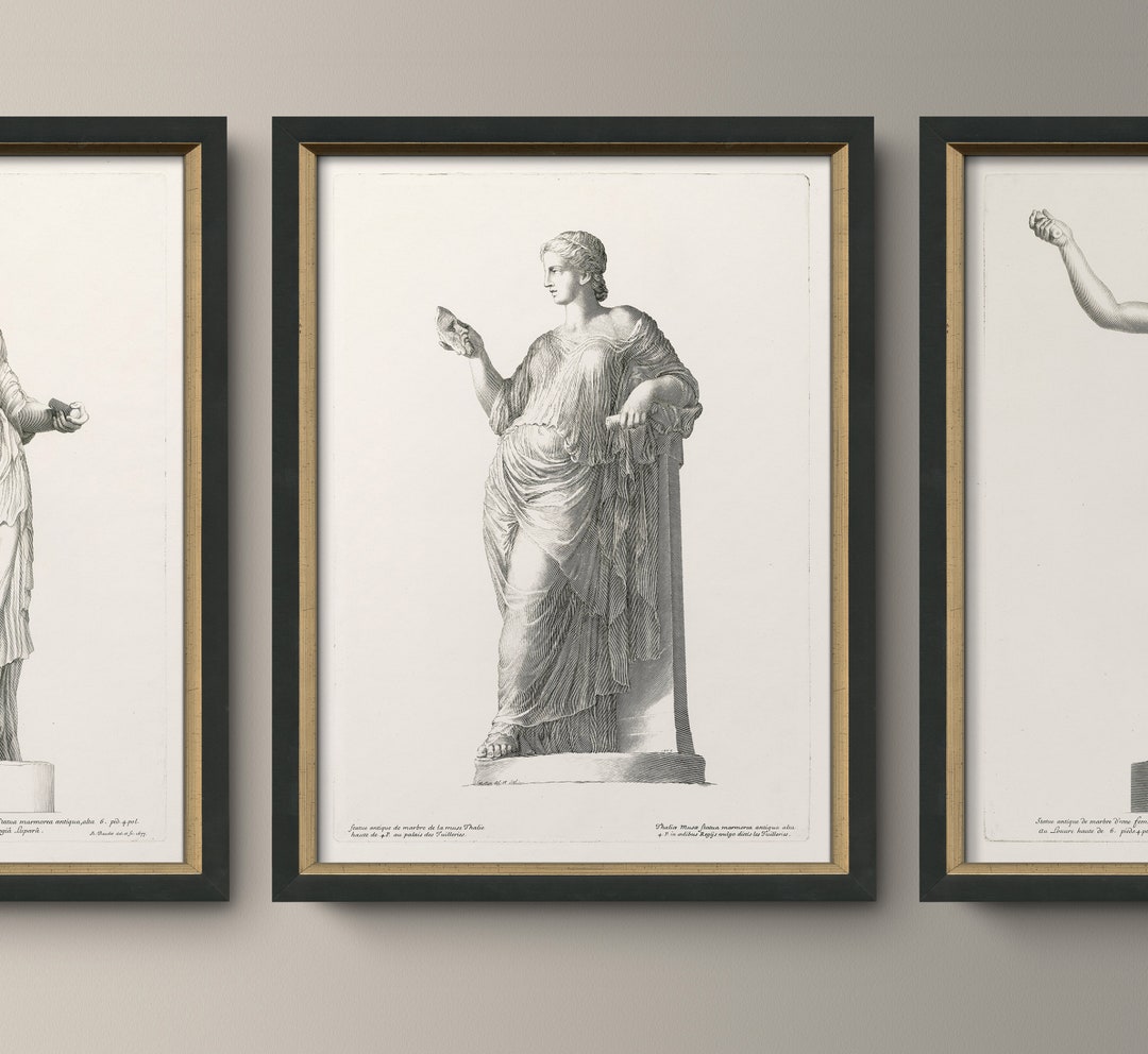 Figure Art Print 1 : Statue Engraving Gallery Wall Decor - Etsy