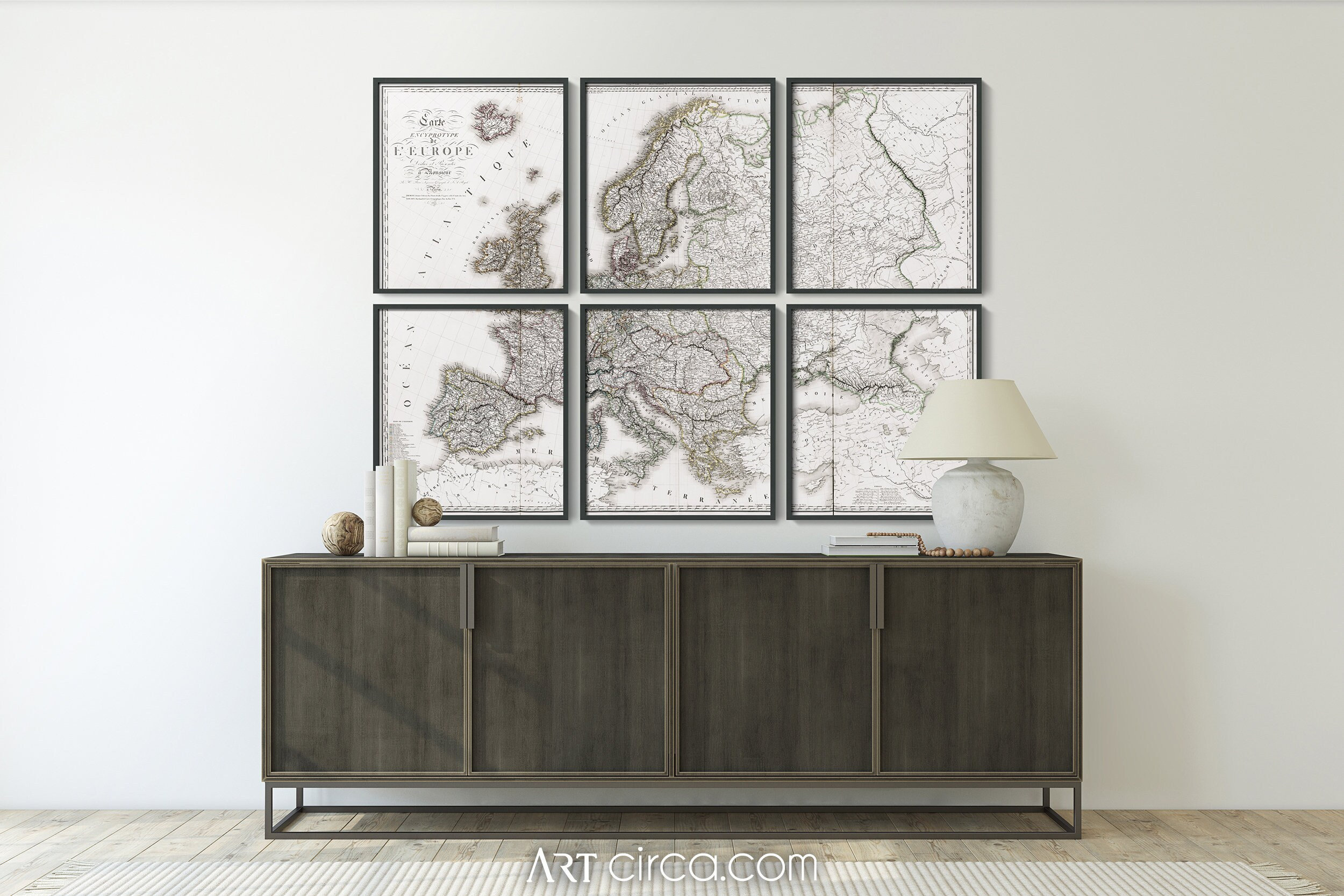 Europe Map : 1816 Map of Europe - Vintage Map of Europe - Panel Map ...