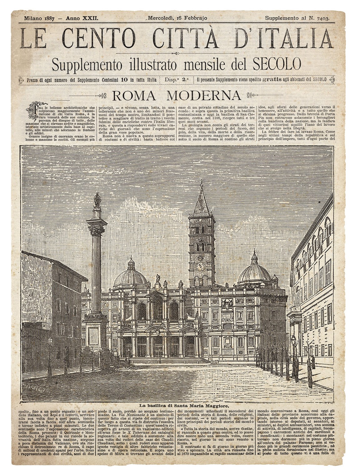 Vintage Italian Newspaper : Roma Moderna Full Cover 2 - Vintage ...