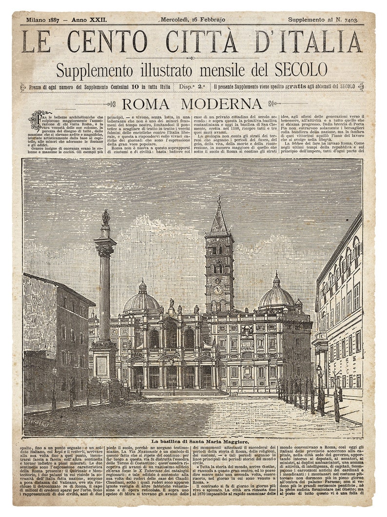 Vintage Italian Newspaper : Roma Moderna Full Cover 2 - Vintage ...