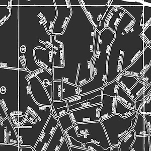 Raleigh Map Print : Vintage Raleigh Map Print - Old Raleigh Map - North ...