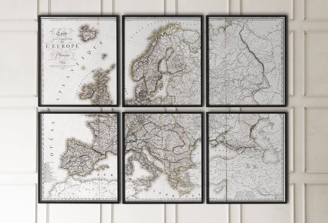 Europe Map : 1816 Map of Europe Vintage Map of Europe - Etsy