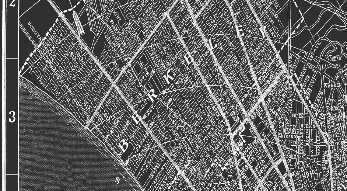 Oakland Map : 1906 Oakland Map Print - Berkeley Map Print - California ...