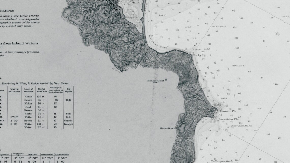 Cape Cod Nautical Map : Vintage 20th C. Nautical Survey Map | Etsy