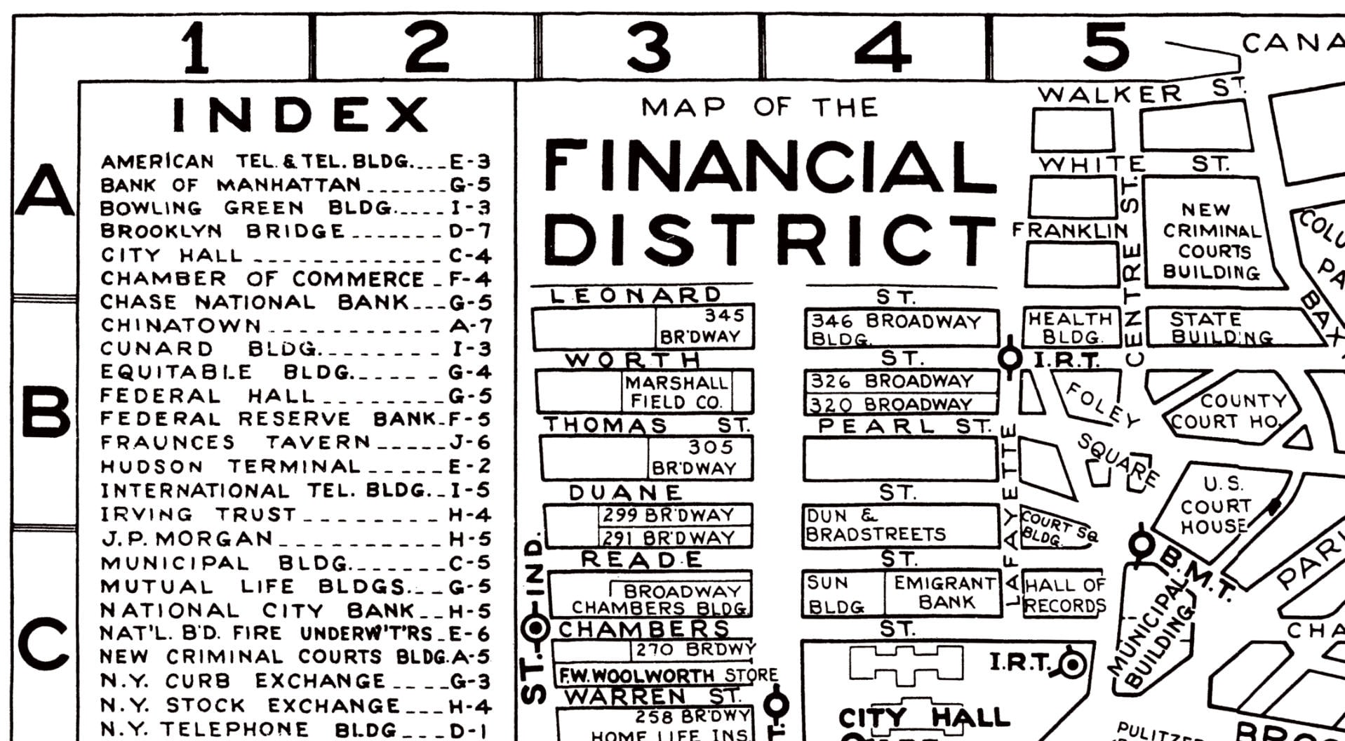 New York City Map : - Financial District Map - Archival New York Map ...