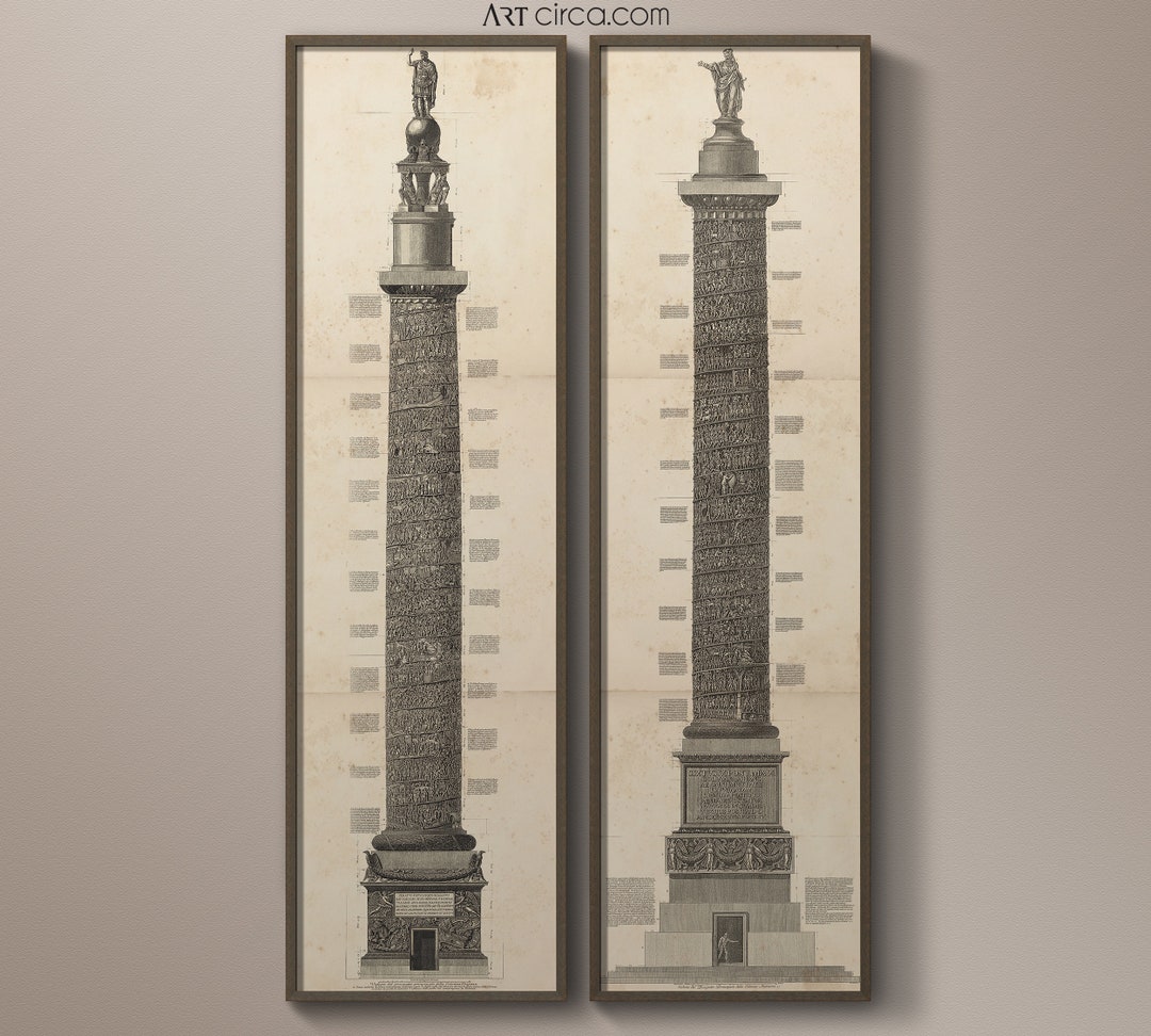 Trajan's Column Etchings Print : Vintage Trajan's Column Etchings ...