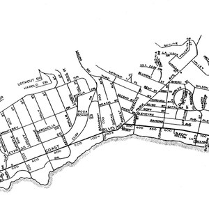 Laguna Beach Map : Vintage Laguna Beach Map Print Poster Circa 1940 ...