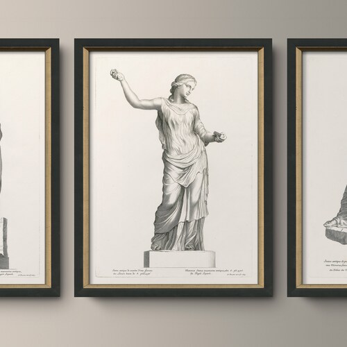 Figure Art Print 1 : Statue Engraving Gallery Wall Decor - Etsy