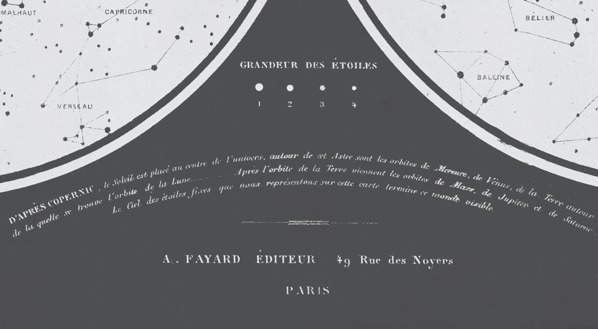 Nursery Star Map : Vintage French Constellation Map - Constellation Map ...