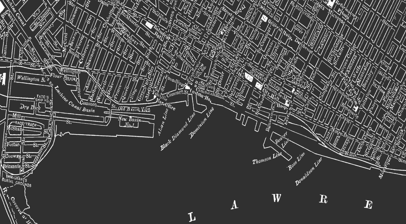 Montreal Map : Vintage Montreal Map Print Poster - Montreal Canada Map ...