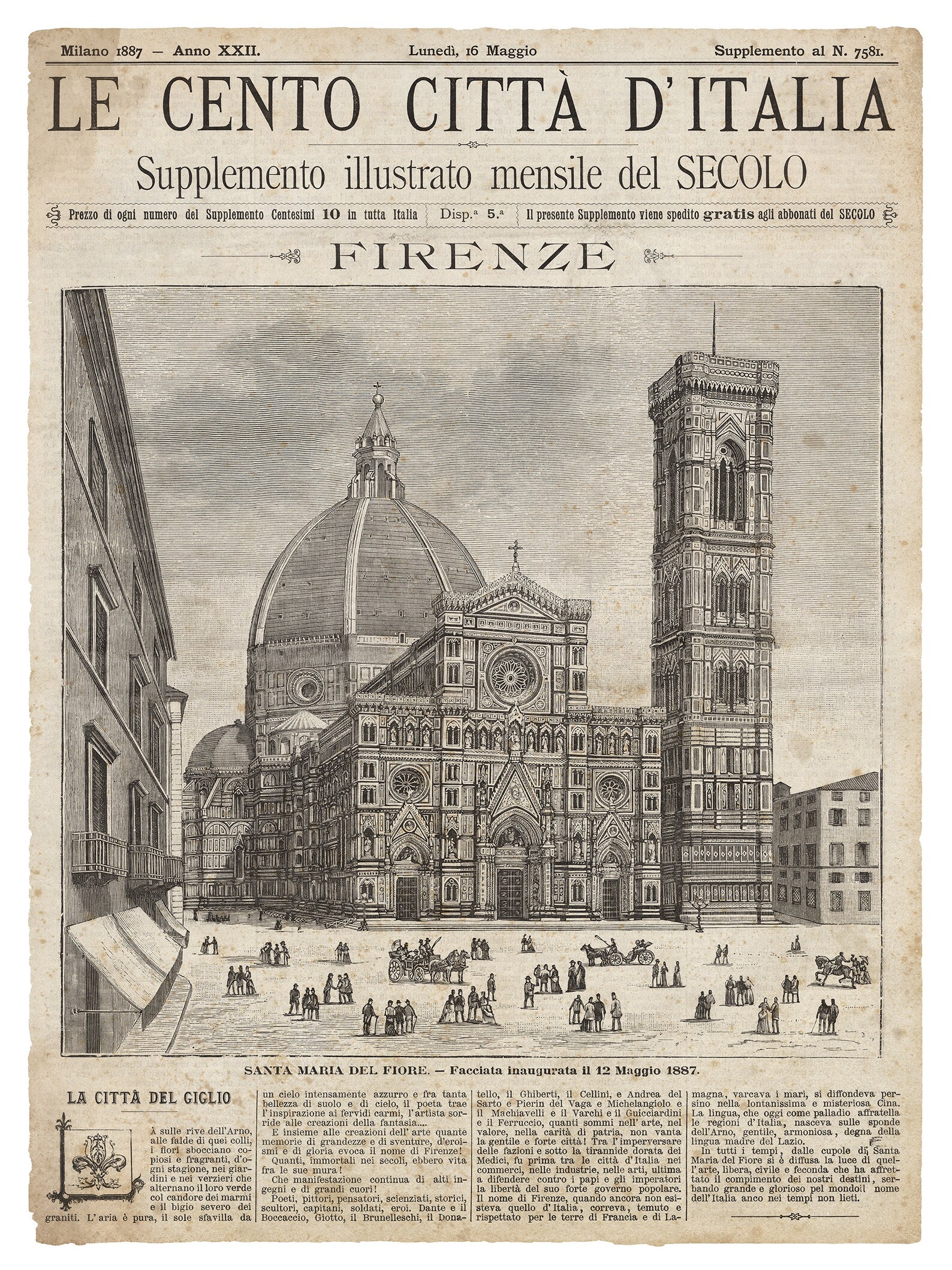 Vintage Italian Newspaper : Firenze Full Cover - Vintage Italian ...