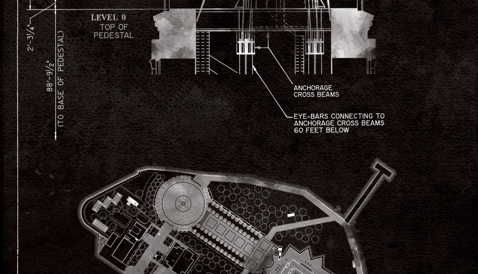 Statue of Liberty Blueprint : Vintage New York Statue of Liberty ...