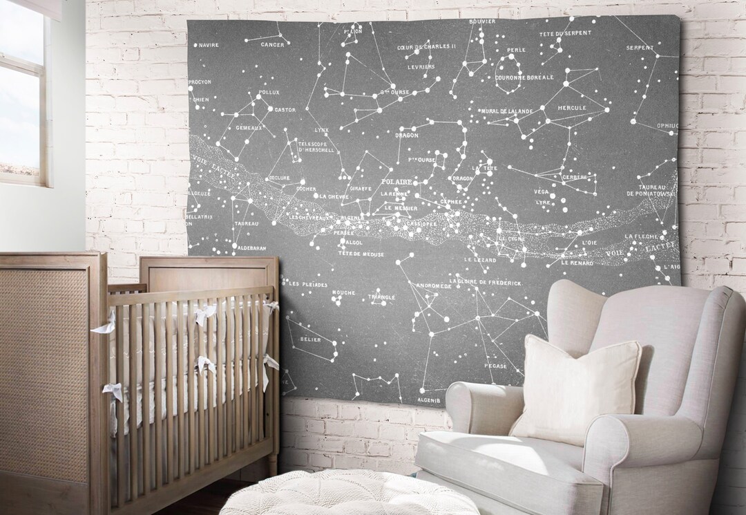 Constellation Print : Nursery Constellation Art - Starry Night Grand ...