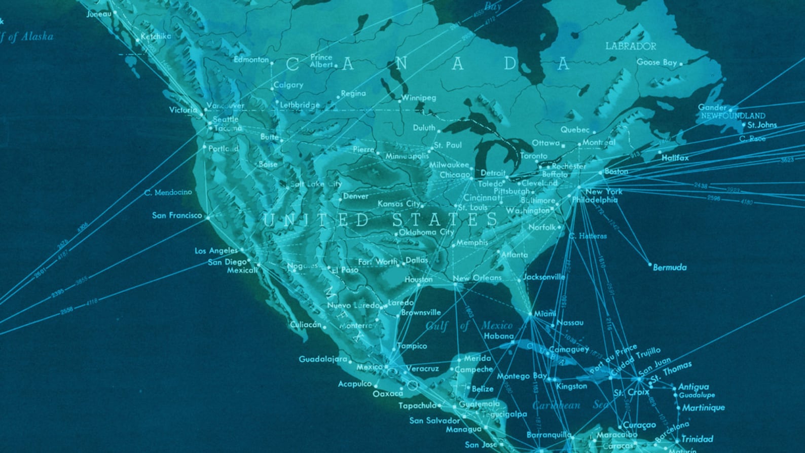 Pan Am Print : Pan Am Map Pam American World Travel Print | Etsy