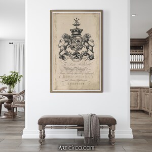 Coat of Arms Print #7 : Family Crest - 18th C. English Armorial ...