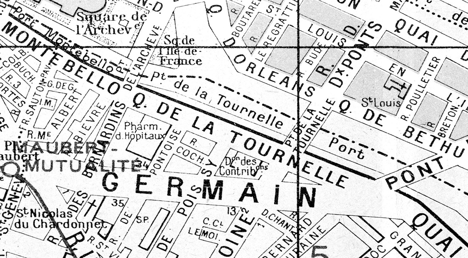 Paris Map 4th Arrondissement Map Hotel De Ville Print : - Etsy