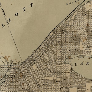Seattle Map : Vintage Seattle Map Print Poster Circa 1899 Washington ...