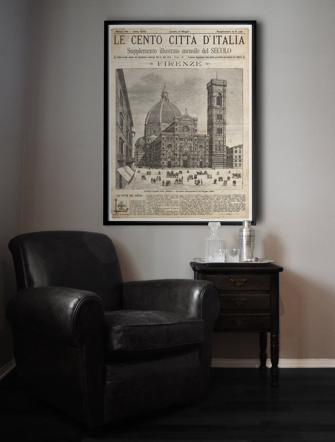 Vintage Italian Newspaper : Firenze Full Cover Vintage - Etsy