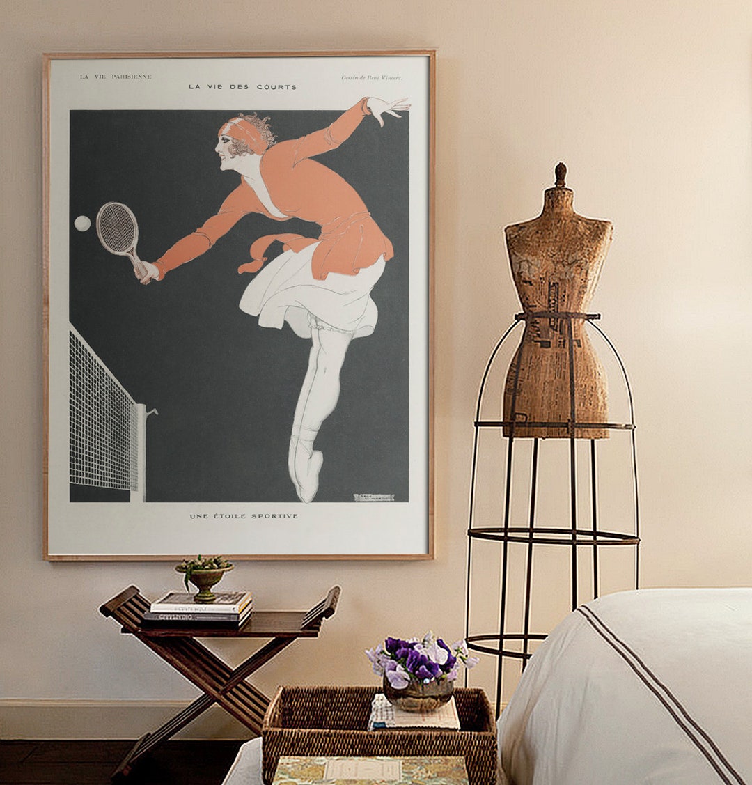 Vintage Tennis Art : Art Deco Art Vintage Flapper Art Vintage Sports ...