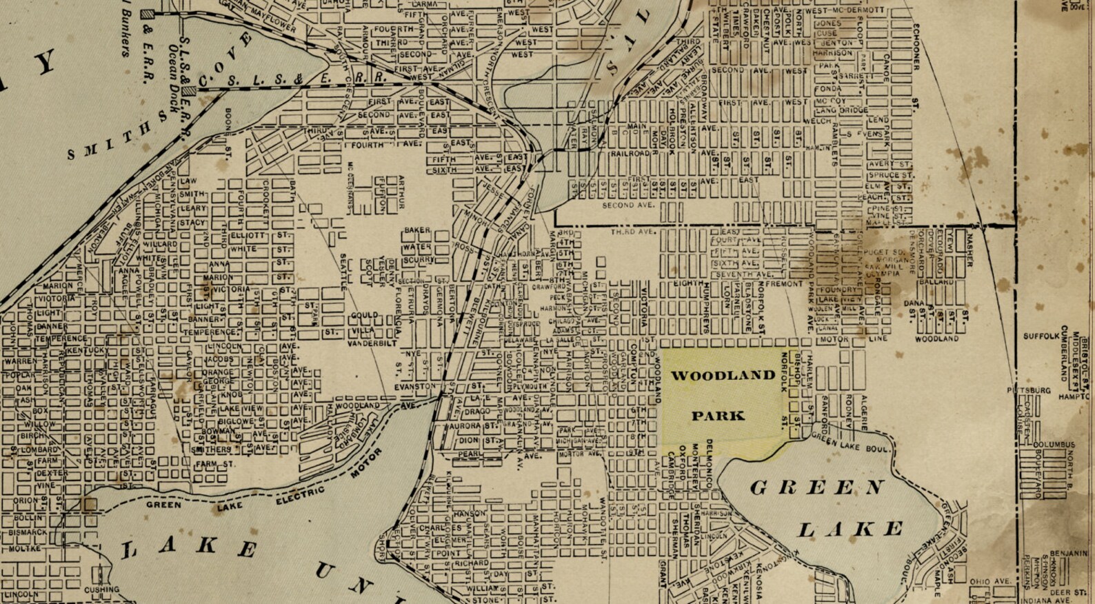 Seattle Map : Vintage Seattle Map Print Poster Circa 1899 - Etsy