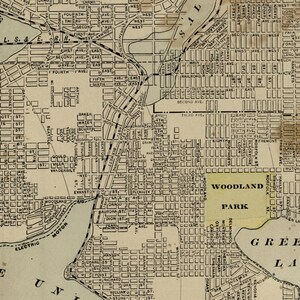 Seattle Map : Vintage Seattle Map Print Poster Circa 1899 Washington ...