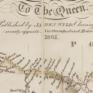 World Map Art : 1861 World Map Print - Antique World Map - Vintage ...