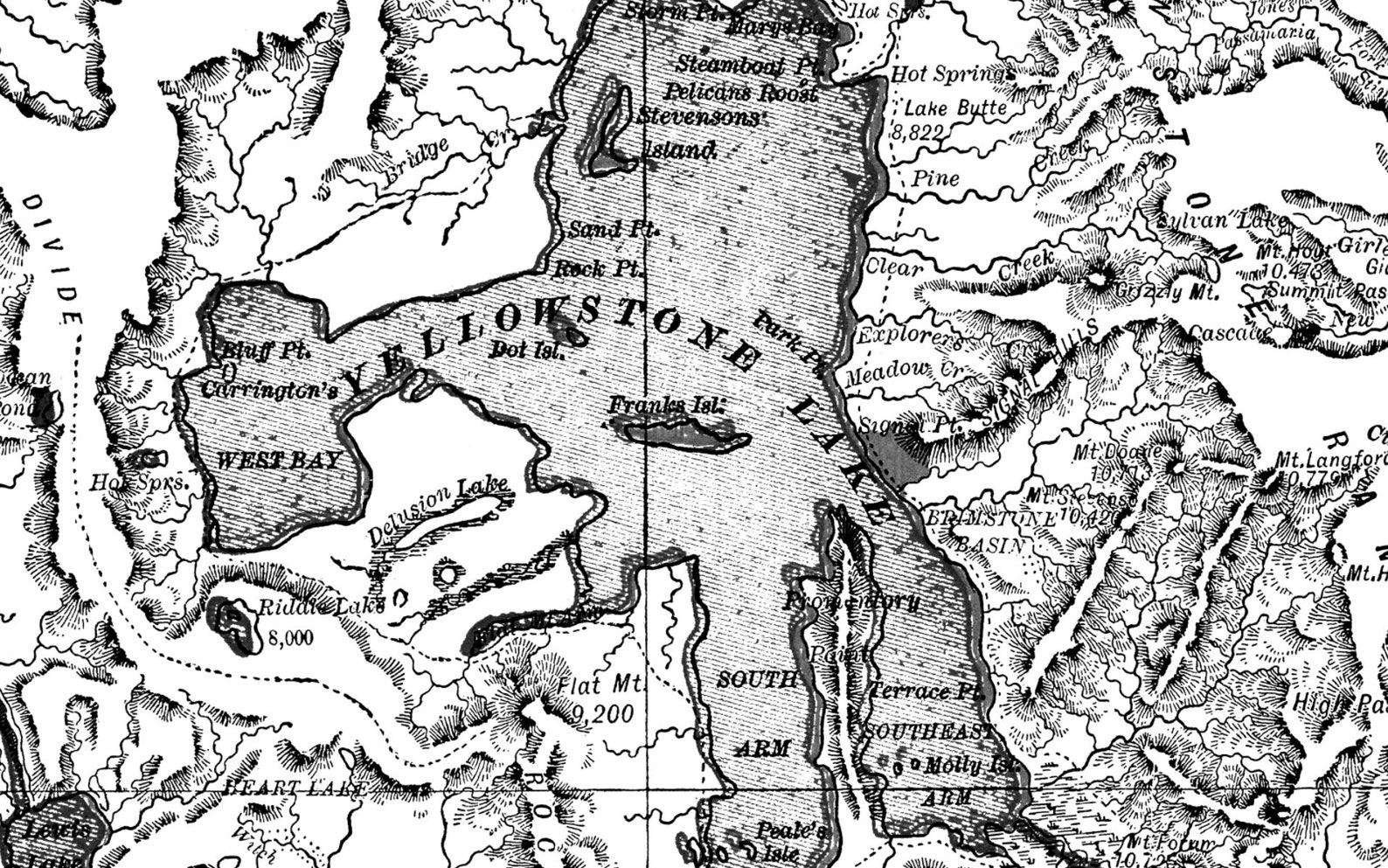 Yellowstone Map : Vintage Yellowstone Map Print Yellowstone | Etsy