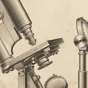 Science Art : Vintage Microscopes Art - Biology Art - Chemistry Art ...