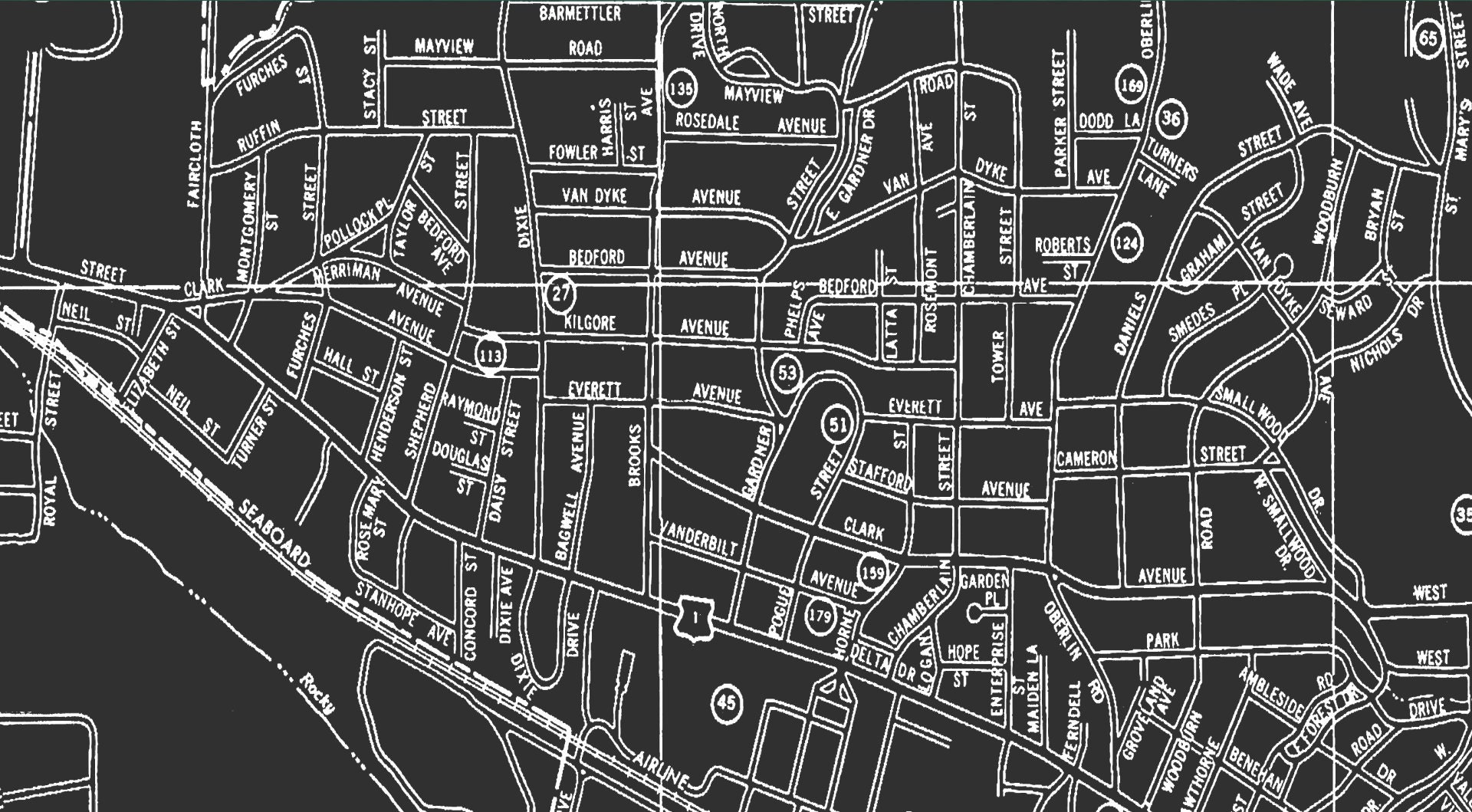 Raleigh Map Print : Vintage Raleigh Map Print - Old Raleigh Map - North ...