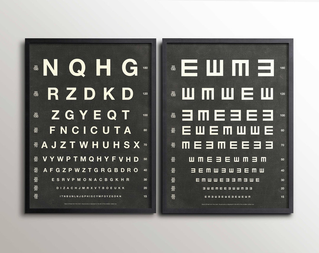 Eye Chart Print : Vintage Eye Charts Letters Vintage Eye Chart Art ...