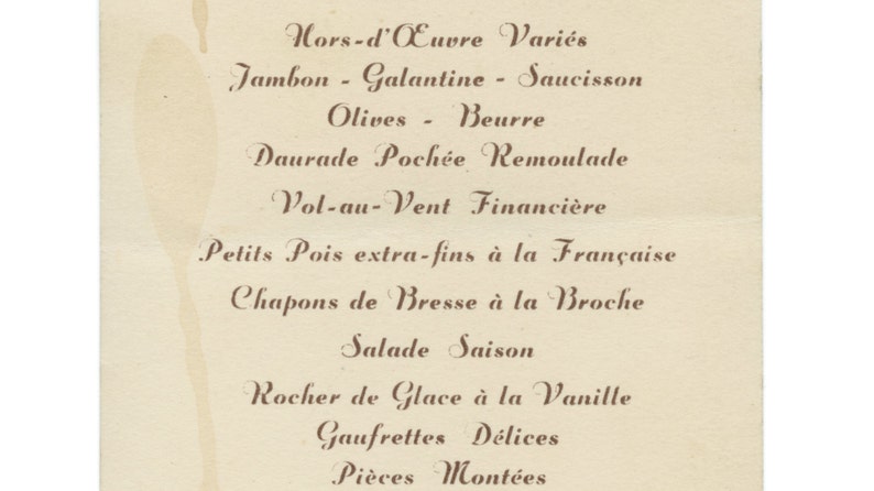 French Menu 6 1950 Vintage French Brasserie Menu Print - Etsy