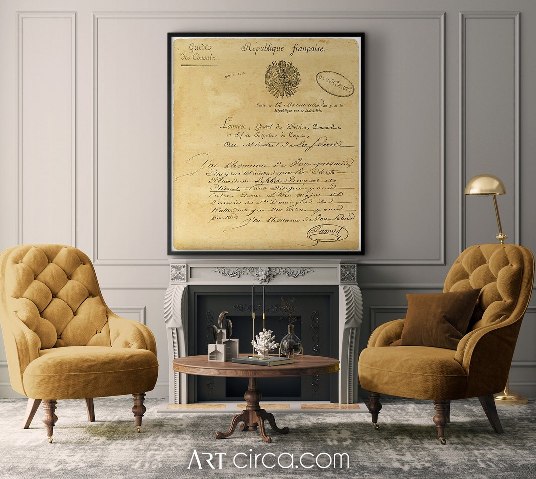 Vintage Letter : Vintage French 1800 Letter to the French Minister of ...