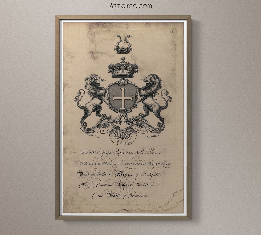 Coat of Arms Print #1 : Family Crest - 18th C. English Armorial ...