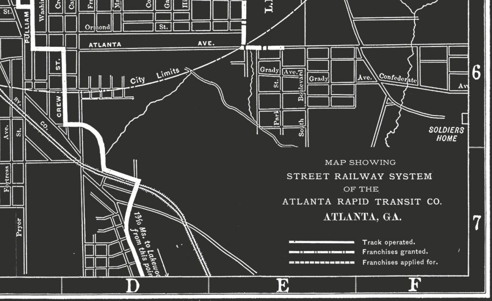 Atlanta Map : Vintage Atlanta Map Print Poster Circa 1901 - Etsy