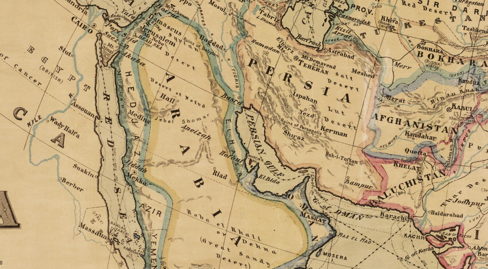 Asia Map Print : Vintage Asia Map - Old Asia Map - Large Asia Map ...