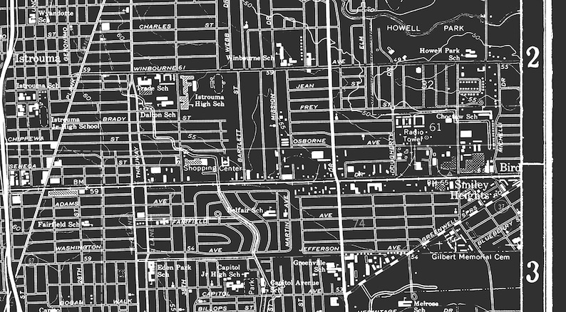 Baton Rouge Map : Vintage Baton Rouge Map Print Old Baton - Etsy